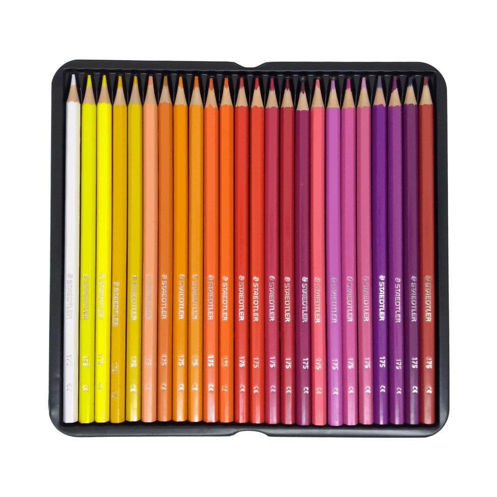 STAEDTLER Hexagonal Color Pencils 72 Shades in Metal Box 175M72 ...